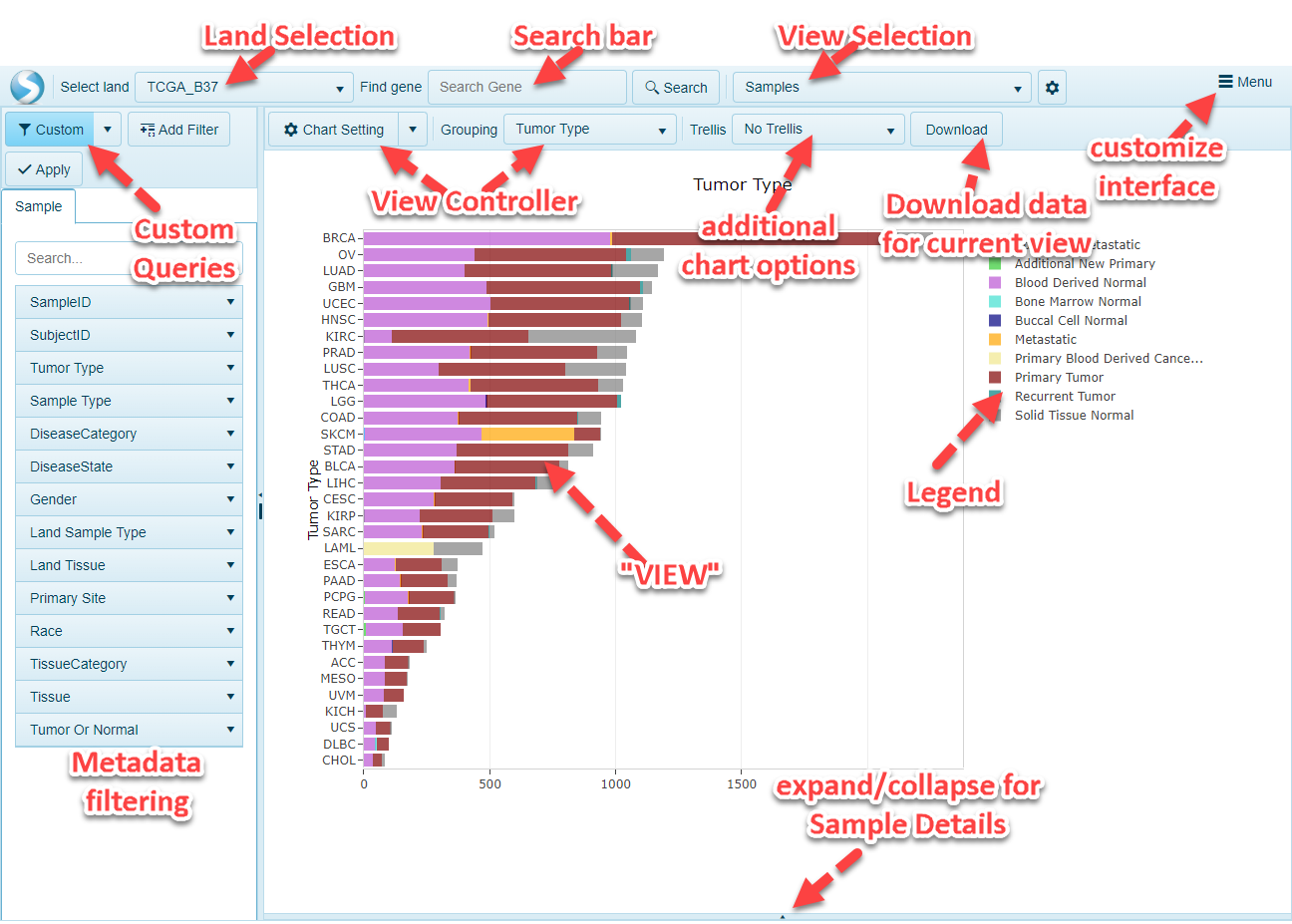 Land Explorer Interface - omicsoft doc